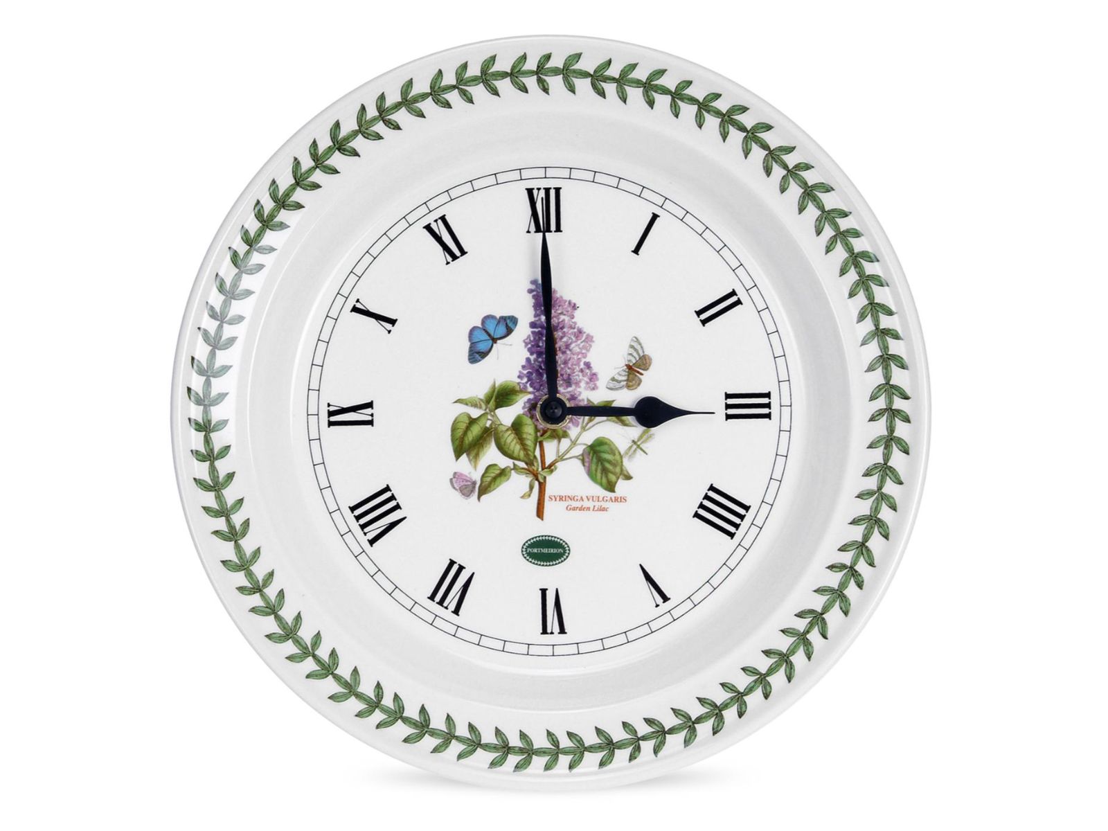 Portmeirion Botanic Garden Wall Clock - Lilac / 25cm | The Chinashop®