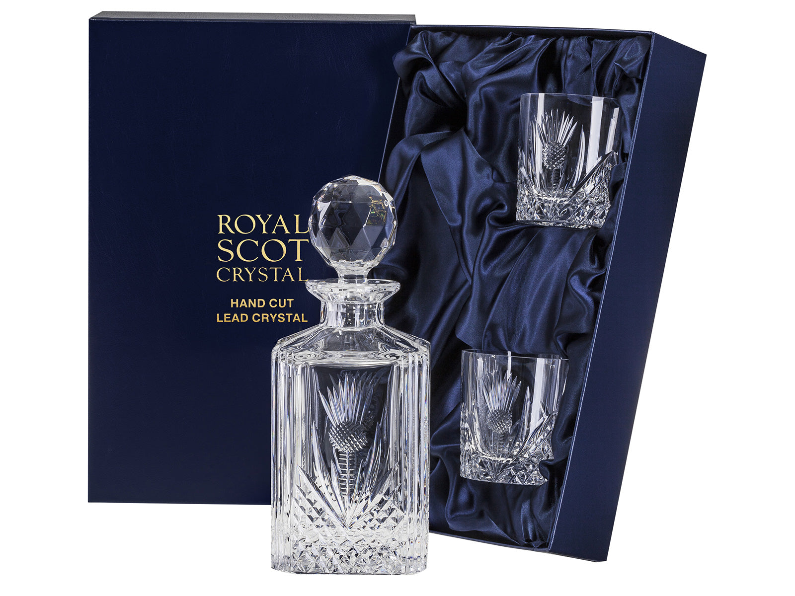 Scottish Thistle Crystal Whisky Set - Royal Scot Crystal – The Chinashop®